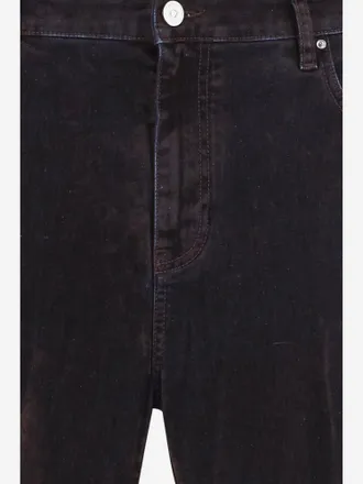 Amiri Mens Jeans Velvet-Effect Stretch Cotton Brown