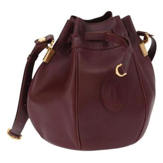 Cartier Pre-owned Vintage Leder Bucket Bag - - Pre-owned - Damen - Rot - ONE SIZE