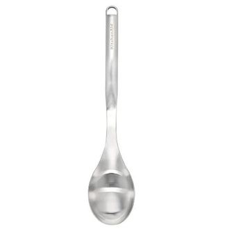 KitchenAid Premium Stainless Steel Cooking Spoon, Large Metal Serving Spoon