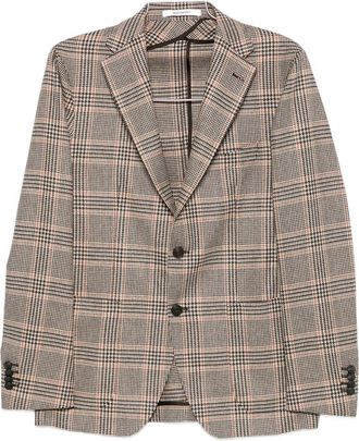Tagliatore Check-pattern Notched-lapel Blazer