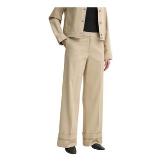 Sams&oslash;e & Sams&oslash;e Saesmella Pantalon Large - Femme - Pantalons - Beige - Taille: 42 FR
