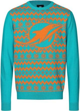 Foco NFL Winter Sweater Xmas Knit Pullover - Miami Dolphins
