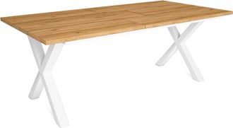 Skraut Home Esstische | 10 Personen | 200 | Robust und stabil Dank Seiner Struktur und solide Beine | Ideal f&uuml;r Familienversammlungen | Eiche | Industrielles Stil