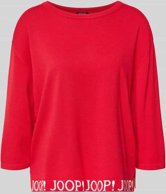 Joop Strickpullover mit Label-Details und 3/4-Arm Modell Kussa