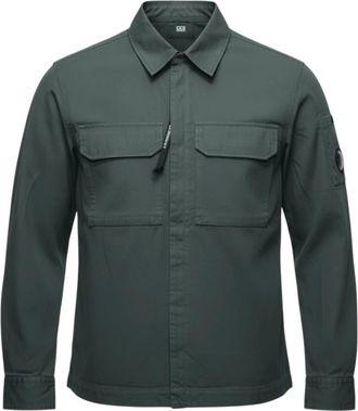 C.P. Company C.p. Company, Homme, Vestes, Vert, Taille: L Chrome-R Overshirt