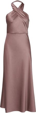 Comma Midikleid Kleid Satinkleid mit Neckholder