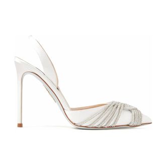 Aquazzura Femme, Chaussures, Blanc, Taille: 37 1/2 EU Escarpins Slingback Blancs