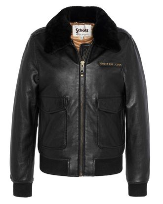 Schott NYC Damen lcwlisax Lederjacke, Schwarz, XL