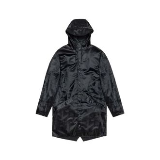 Rains Long Jacket - - Jackets - Damen - Schwarzk - S