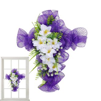 Generico Osterkranz, Osterkranz für Haustür, Weihnachtskranz, dekorativer Wandkranz für die Vordertür, Osterkranz, gefälschte Blumenkranz für den Innen- und Au