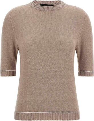 Fabiana Filippi Pull Col Rond - Beige