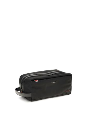 Kiton Mens Nylon Beauty Case Nero Handbags Hand Bags