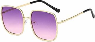 Generic Lunettes de soleil en métal à large monture carrée 2025, pour hommes et pour femmes, pour le tir en plein air, les vacances, les lunettes de plage (co