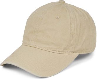 styleBREAKER Unisex Baseball Cap Vintage Look verstellbar 6-Panel Cappy in Washed Optik mit gebogenem Schirm Baumwolle Retro Cap Damen und Herren, Farbe:Beige