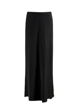 SIMKHAI Black Satin Midi Skirt Size XS