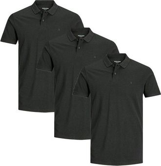 Jack & Jones Poloshirt 3er Pack Basic (Spar-Set, 3-tlg) Poloshirt - Baumwolle - Atmungsaktiv