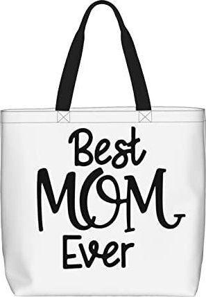 Generic Sac De Courses Meilleure Maman Du Monde, F&ecirc;te Des M&egrave;res Sac Cabas Pliable De Grande Capacit&eacute; Sacs &Agrave; Main, Pour &Eacute;cole, Voyage, Femmes, Filles