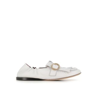 Paul Smith Femme, Chaussures, Blanc, Taille: 40 EU Buckle Fringed Loafer