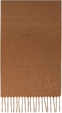 Max Mara Femme, Accessoires, Beige, Taille: ONE Size Luxueuse &Eacute;charpe Rectangulaire en Laine de Chameau