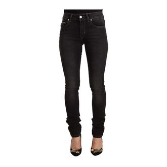 Gianfranco Ferre Femme, Jeans, Noir, Taille: W26 &Eacute;l&eacute;gant Jean Slim Noir avec Taille Moyenne