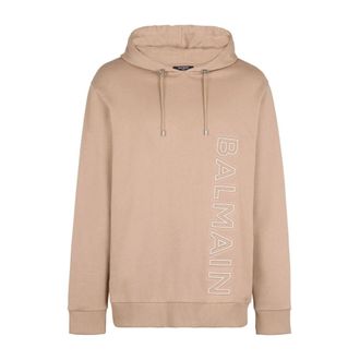 Balmain Gepr&auml;gter Reflektierender Hoodie in Beige - - Sweatshirts & Hoodies - Herren - Beige - M