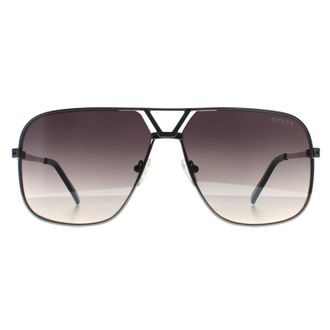 Guess Aviator Unisex Gl&auml;nzend Leicht Nickeltin Rauch Grau Gradient GO00066