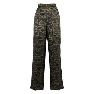 Aspesi W3 Printed Silk Pants - - Trousers - Damen - Gr&uuml;n - L