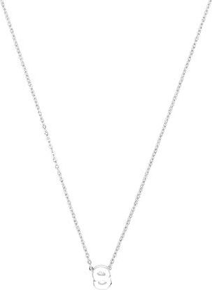 Luxenter Collier Alphabet finition argent - Lettre S, Mediano, M&eacute;tal, Sans pierre pr&eacute;cieuse