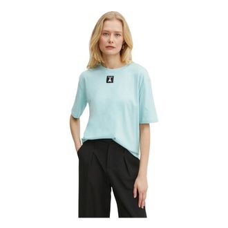 Patrizia Pepe T-shirt avec logo appliqu&eacute; - Femme - Tops - Bleu - Taille: 40 FR