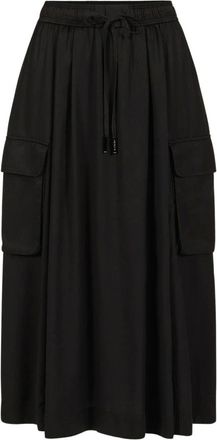 Iceberg Femme, Jupes, Noir, Taille: 36 FR Relaxed Fit Midi Skirt
