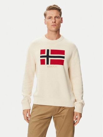 Napapijri Pullover D-Mura C NP0A891U Creme Regular Fit