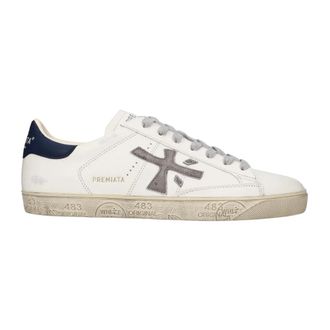 Premiata Steven Leder-Sneakers - - Shoes - Herren - Wei&szlig; - 45 EU
