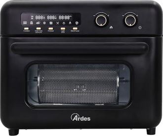 Ardes ARFRYA02 Heißluftfritteuse und Hybridofen 30 Liter mit Drehspieß - Air Fryer zum Frittieren und Backen ohne Öl, Trocknen und Auftauen, Schwarz