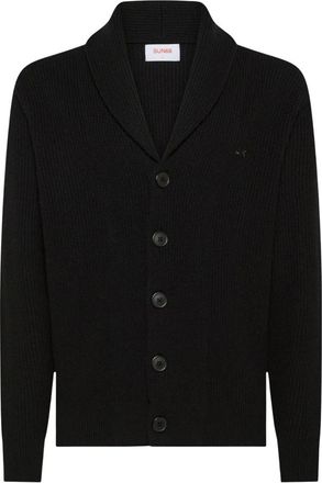 Sun 68 Homme, Pulls, Noir, Taille: L Cardigan English Rib L/S