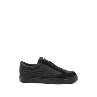 Emporio Armani Homme, Chaussures, Noir, Taille: 41 EU Baskets Basses Enti&egrave;rement Logo