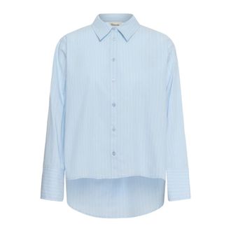 MY ESSENTIAL WARDROBE Bella G&uuml;rtelshemd - - Blouses & Shirts - Damen - Blau - 3XL