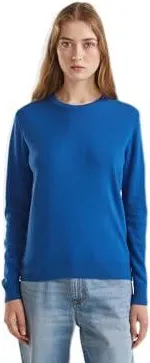 Benetton Maglia G/C M/L 1002d1k01 Pull-Over, Bleu, L Femme
