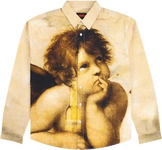 Pleasures Homme, Chemises, Beige, Taille: L Cherub Button Up