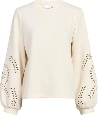 Vila Sweatshirt avec manches ajour&eacute;es
