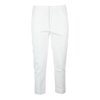 Dondup Baumwollmischung Ariel Rei&szlig;verschluss Kegelhose - - Trousers - Damen - Wei&szlig; - XL