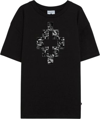 Marcelo Burlon Homme, Tops, Noir, Taille: L T-Chemises