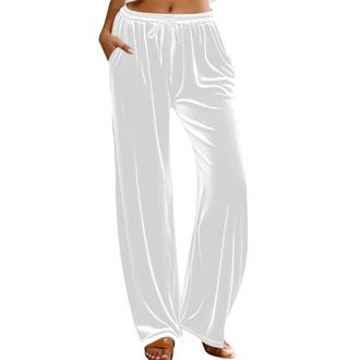 Generic Pantalon en Velours Femme Pantalons De Sport Taille Elastique Pants Automne Hiver D&eacute;contract&eacute; Sweatpants Couleur Unie Fitness Pantalon avec Poches