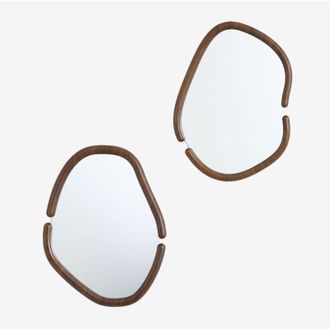 Sklum Sklum - Ensemble de 2 miroirs muraux ovales en mdf Vixidel