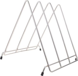 Pretyzoom Schneidebretthalter St&auml;nder F&uuml;r Schneidebretter Aufbewahrungsregal F&uuml;r K&uuml;chenbretter Edelstahlgestell Zum Trocknen Von Schneidebrettern Platzsparendes