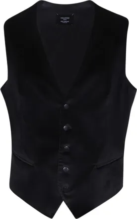 Tagliatore Homme, Costumes, Noir, Taille: L Veston de costume en velours &agrave; col en V