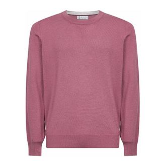 Brunello Cucinelli Cashmere Rundhalspullover - - Knitwear - Herren - Rosa - M