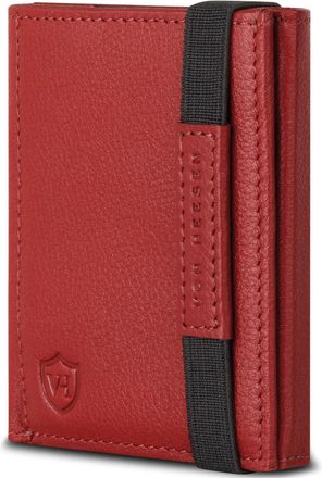 Von Heesen Slim Wallet mit RFID Schutz - Geldb&ouml;rse Herren klein - Mini Geldbeutel Damen Portmonee - Kartenetui Echtleder Karten Portemonnaie - Leder Kreditkarten
