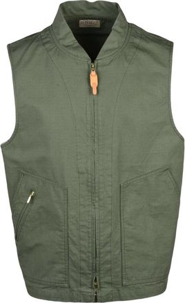 Manifattura Ceccarelli Homme, Vestes, Vert, Taille: XS Smanicato in Tela Militare