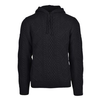 Paul & Shark Homme, Sweatshirts et sweats à capuche, Noir, Taille: M Intrecciato Knit Sweater