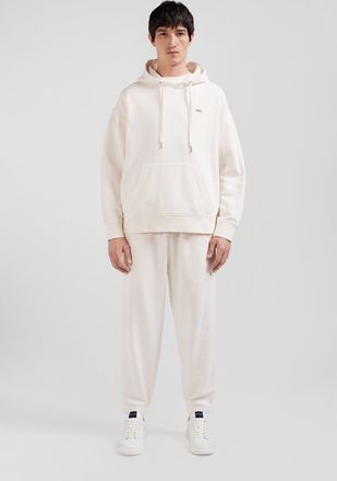 Eden Park Sweatshirt &Agrave; Capuche Unisexe En Molleton Coton &Eacute;cru Surteint Coupe Oversized